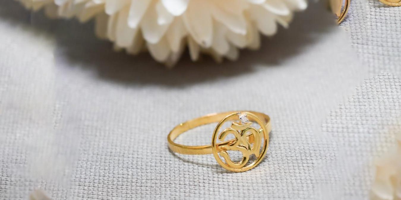 Om Ring Gold - Dishis Designer Jewellery