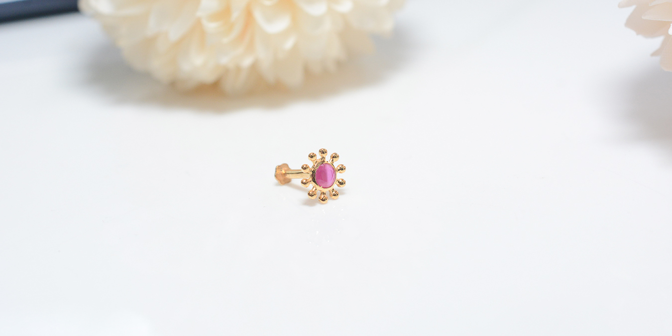 Diamond Modern Nose Pin Design - Dishis Jewels