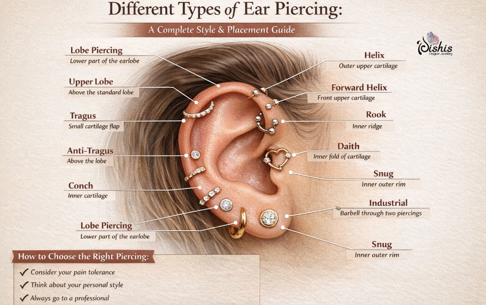 Different Types of Ear Piercing: A Complete Style & Placement Guide ...