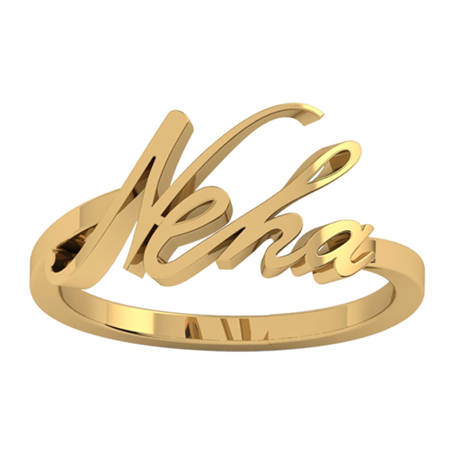 Neha name Gold Ring Online Jewellery Shopping India | Dishis Designer ...